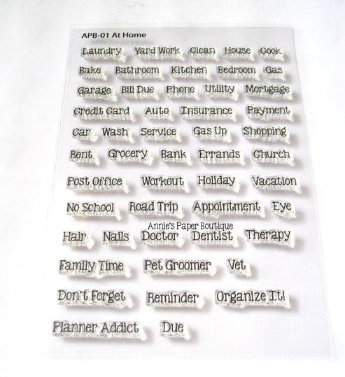 At Home Planner Stamps - 4x6 - Tasks, To Dos, Chores, Bills – Annie's ...