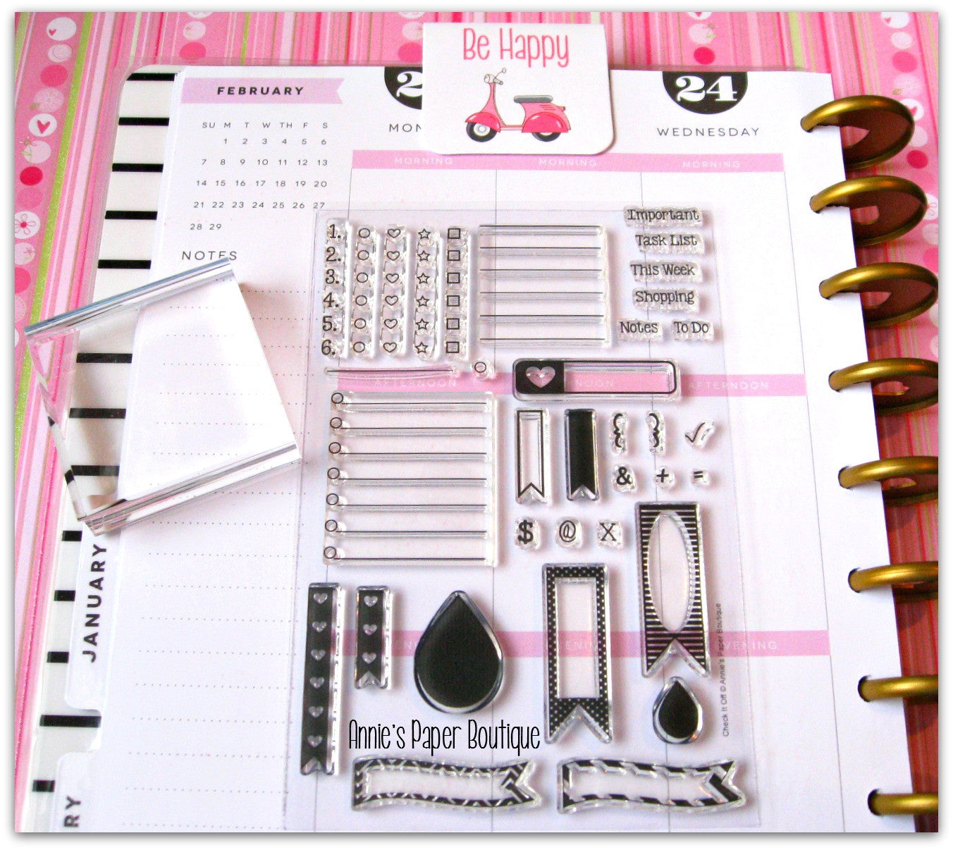 Check It Off Planner Stamp Set - 4x6 – Annie's Paper Boutique