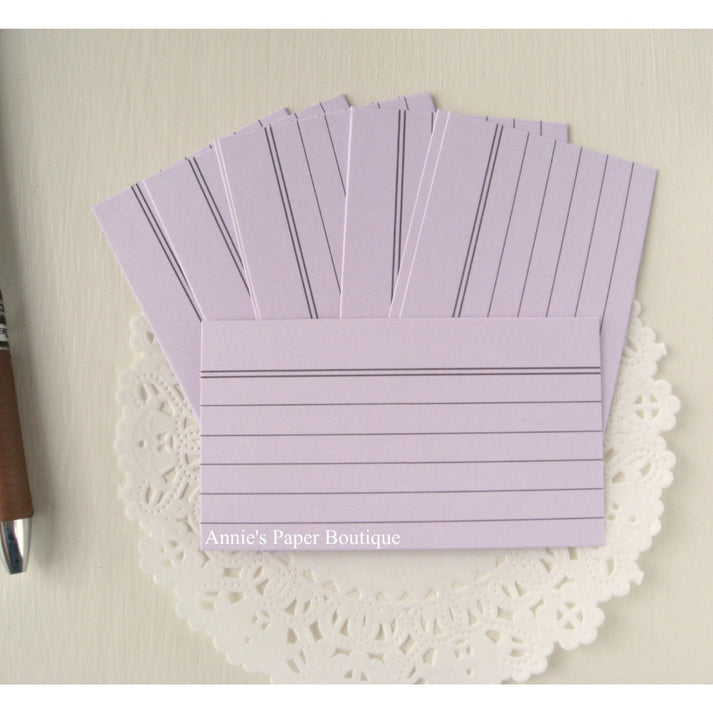 Mini Index Cards - Lavender Purple - Note Cards, Stationery, Paper ...