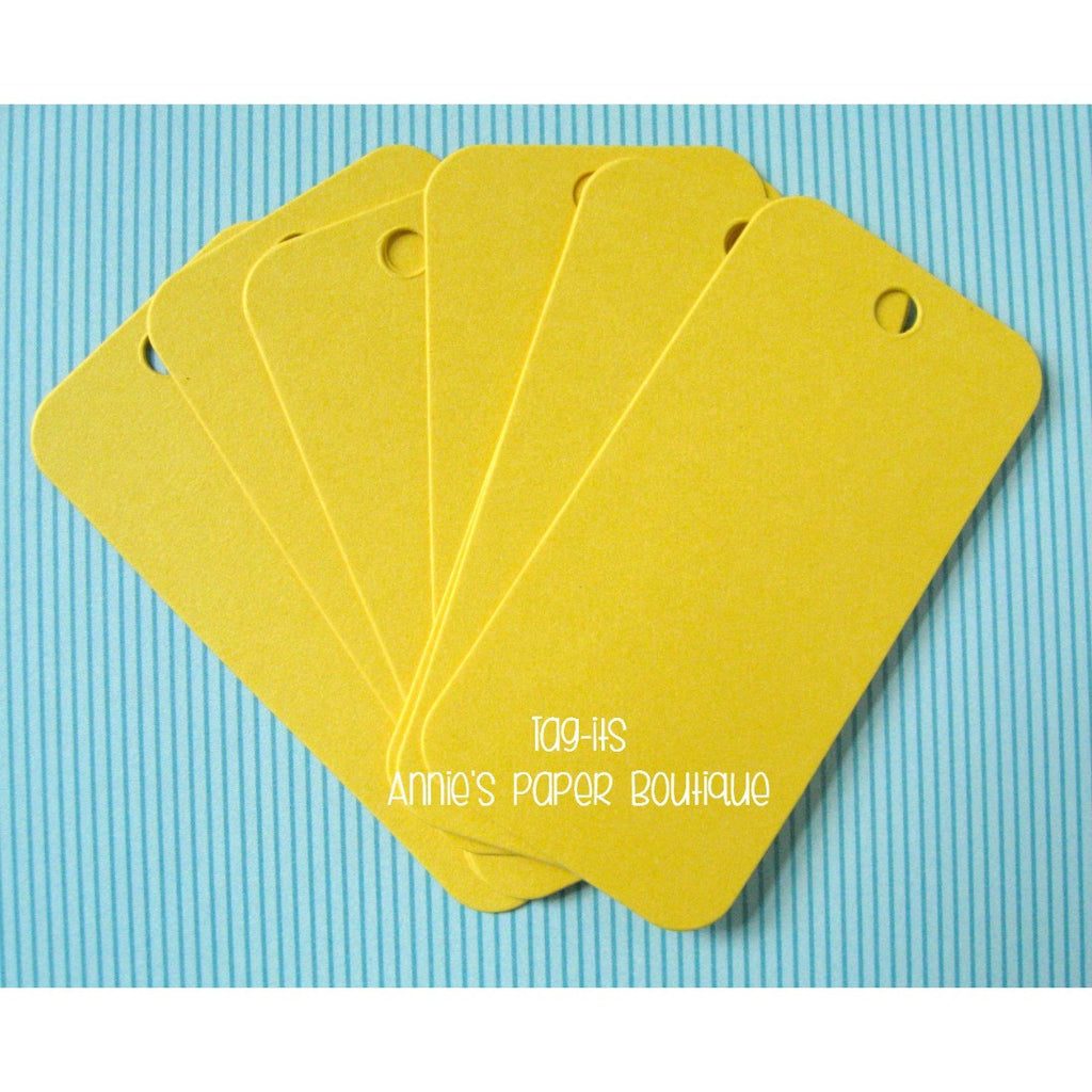 Lemon Tag-Its - Yellow Cardstock Hang Tags by Annie's Paper Boutique